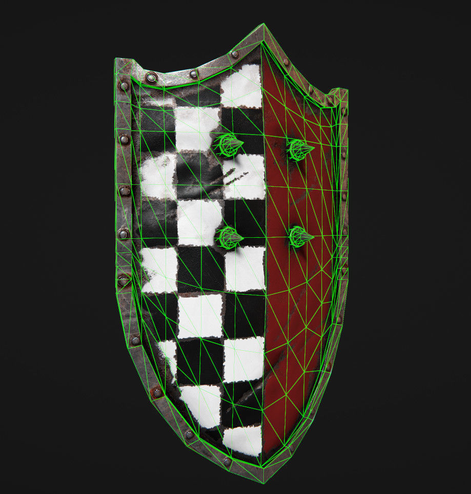 3D model Medieval Fantasy Shield VR / AR / low-poly | CGTrader