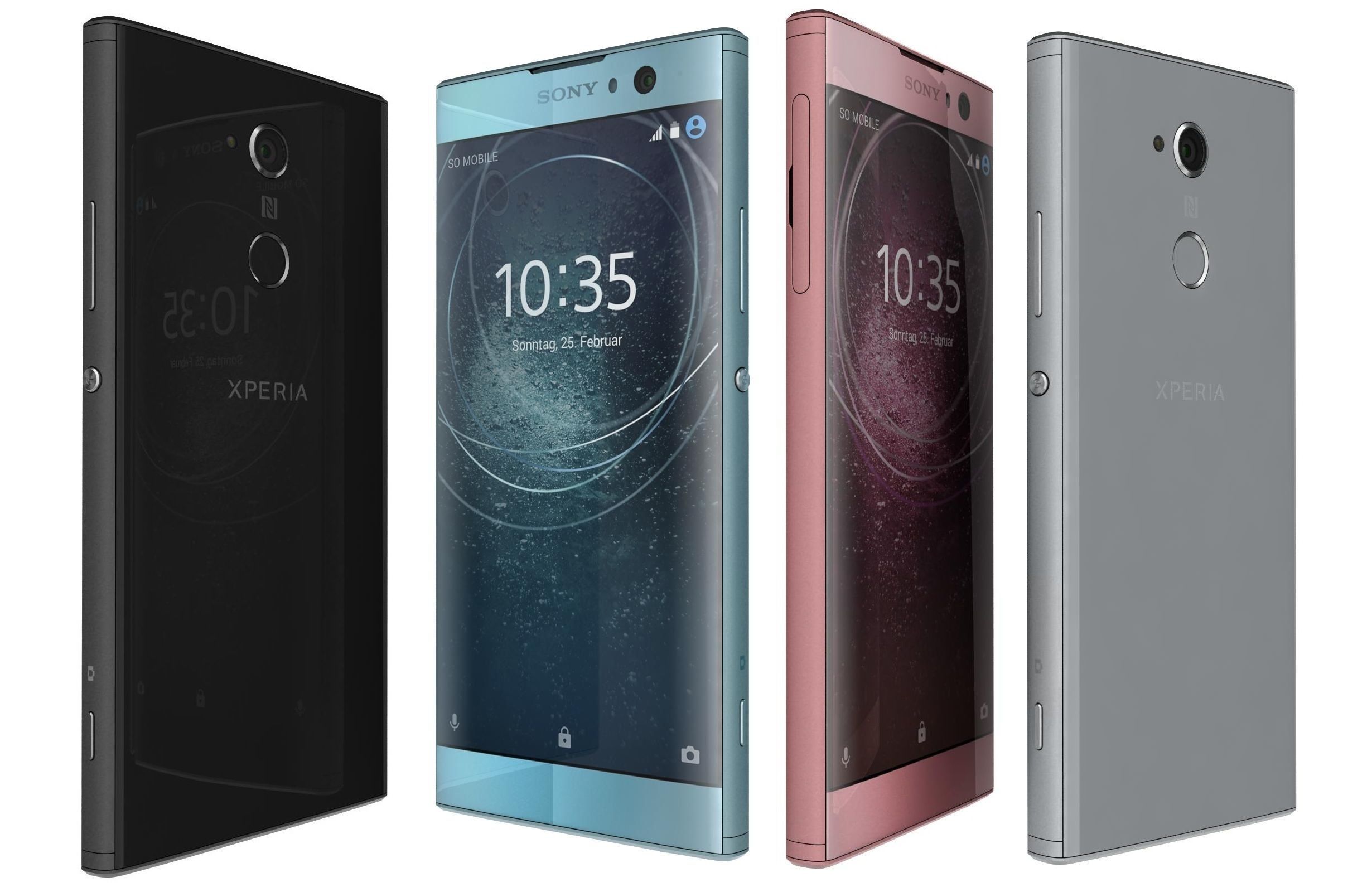 Sony Xperia XA2 All Colors 3D model | CGTrader