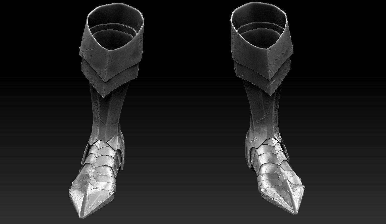 Zbrush Foot Armor 3D model | CGTrader