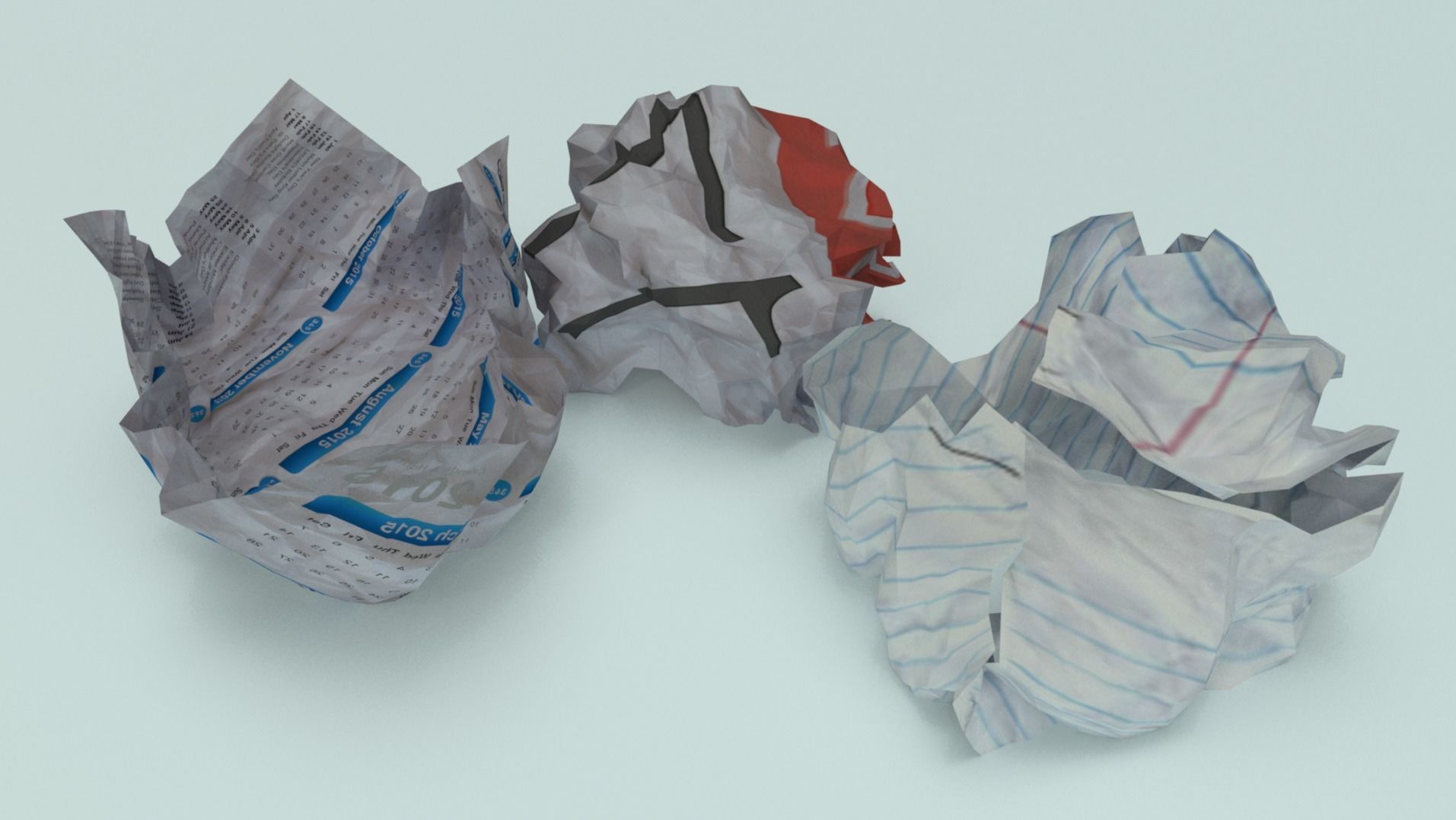 3D model crumpled paper ball - game ready VR / AR / low-poly | CGTrader