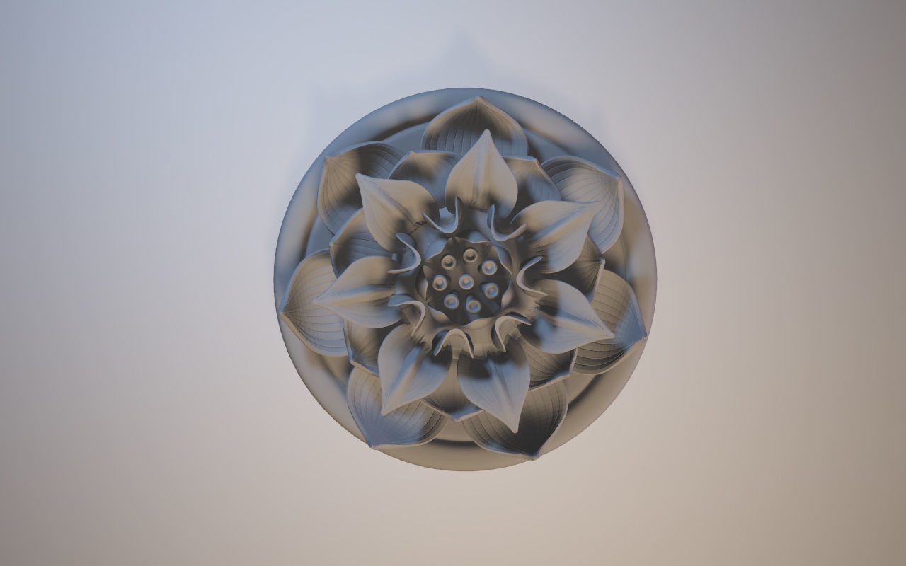 Lotus Flower figurine 3D model 3D printable | CGTrader