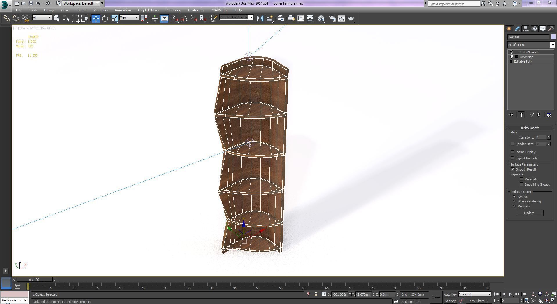 Showpiece Corner Rack 3D model | CGTrader
