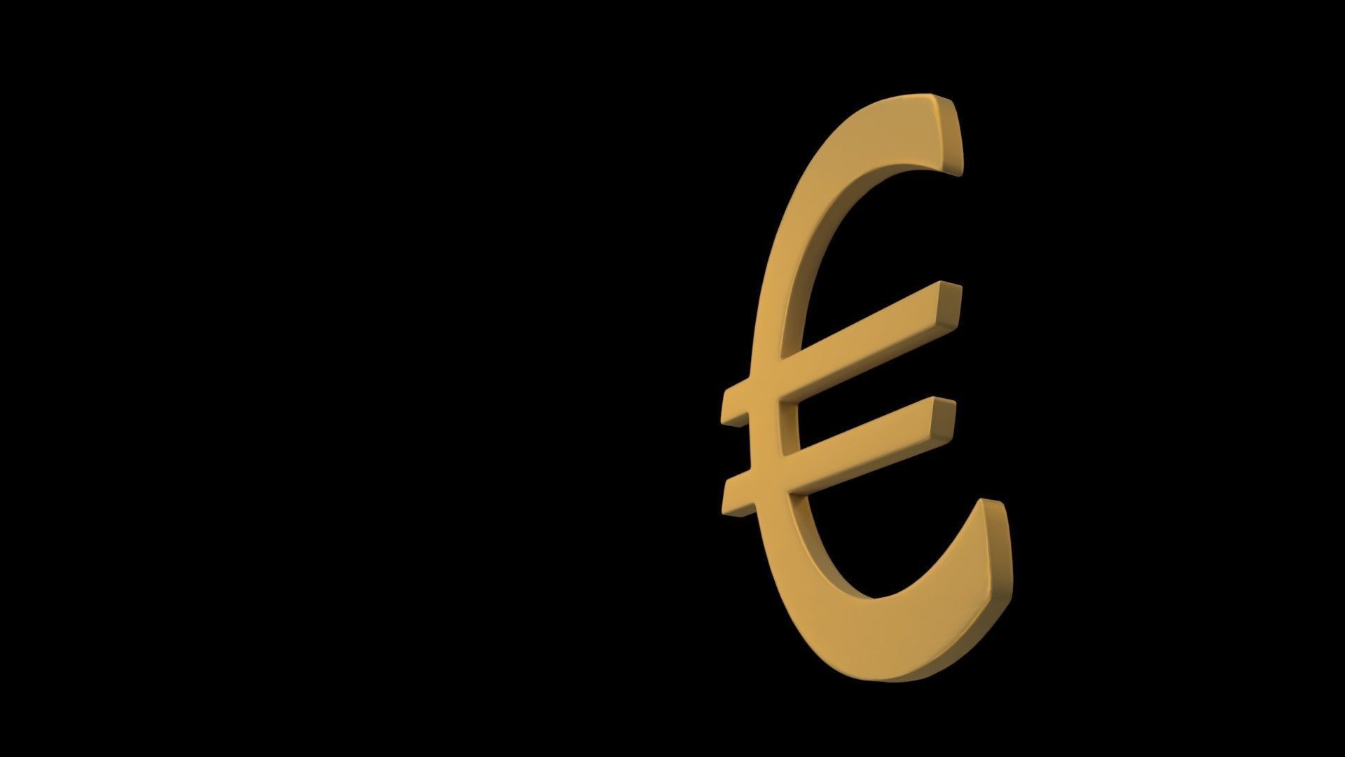 Euro symbol 3D model | CGTrader
