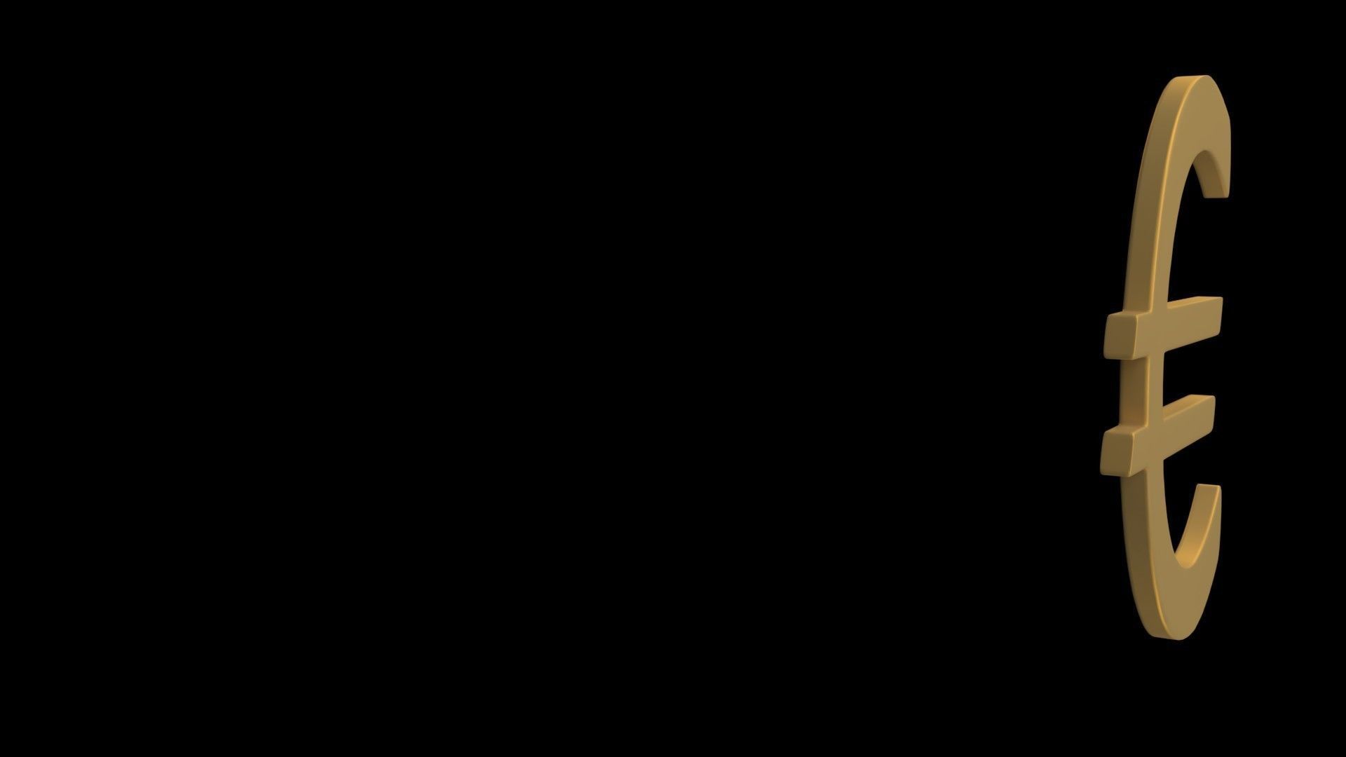 Euro symbol 3D model | CGTrader