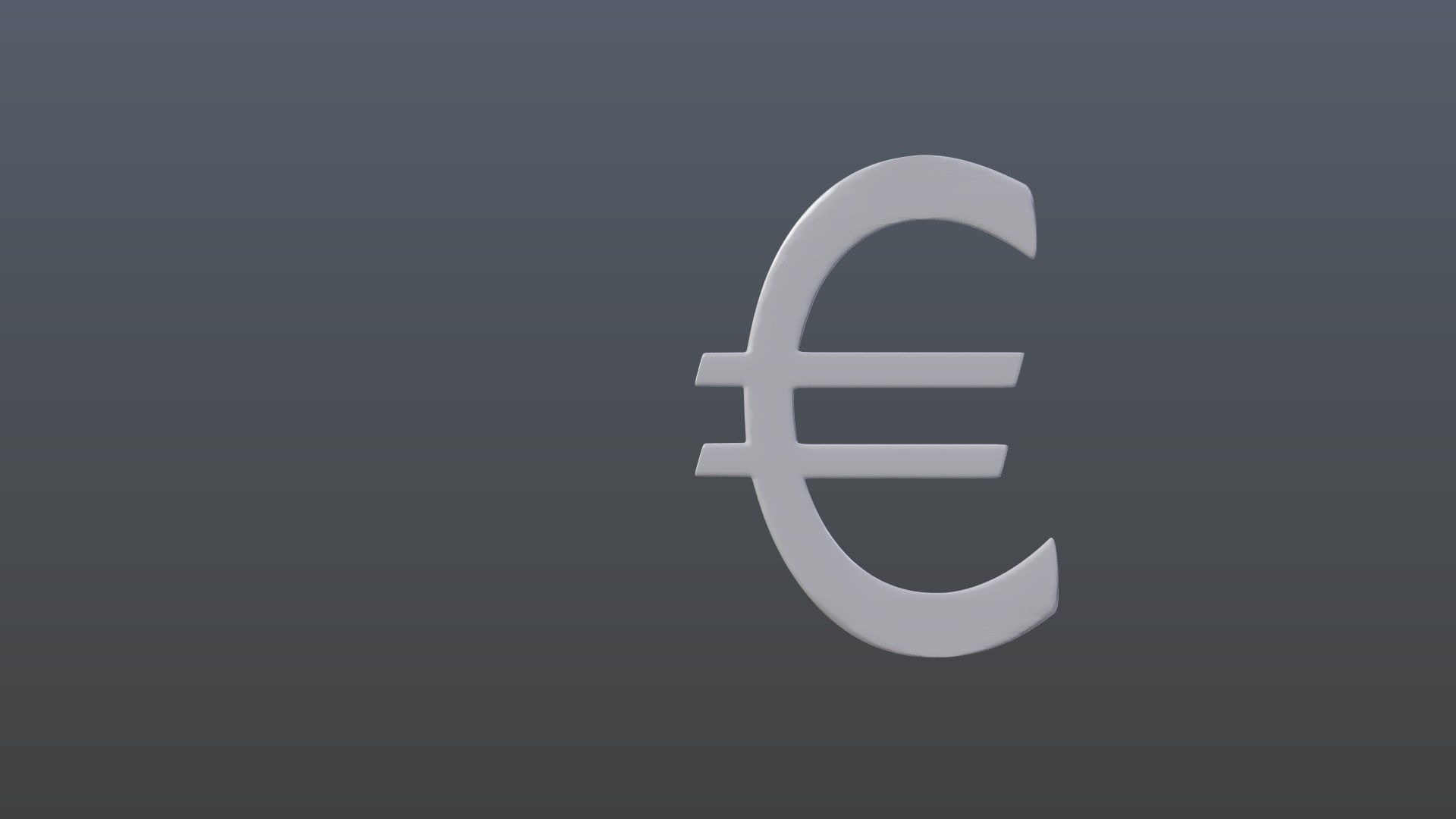 Euro symbol 3D model | CGTrader