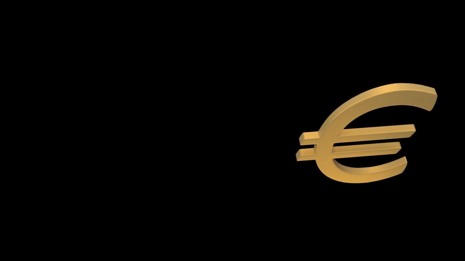 Euro symbol 3D model | CGTrader