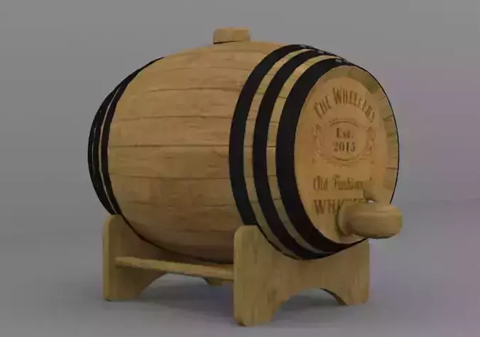 3D model Whiskey barrel VR / AR / low-poly | CGTrader