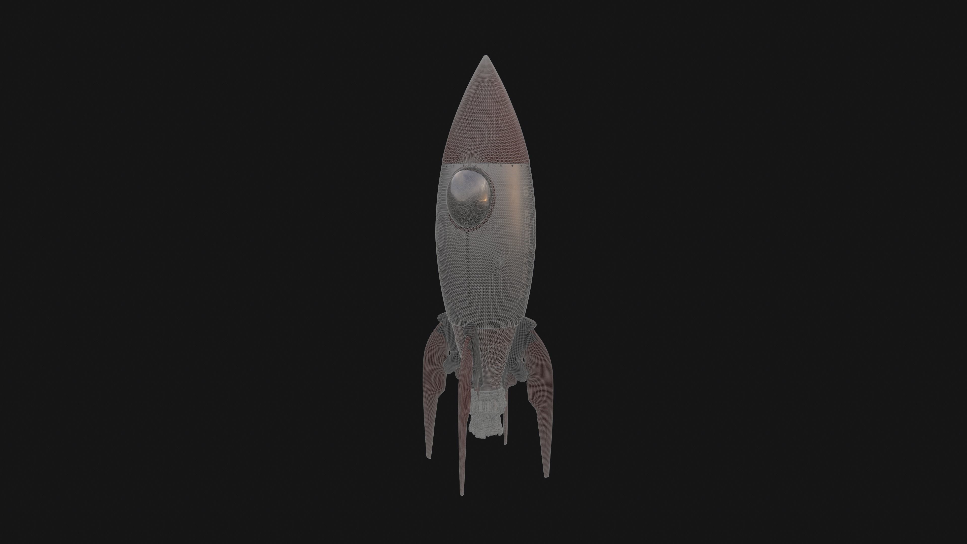50s Stylized Vintage Spaceship 3D model | CGTrader
