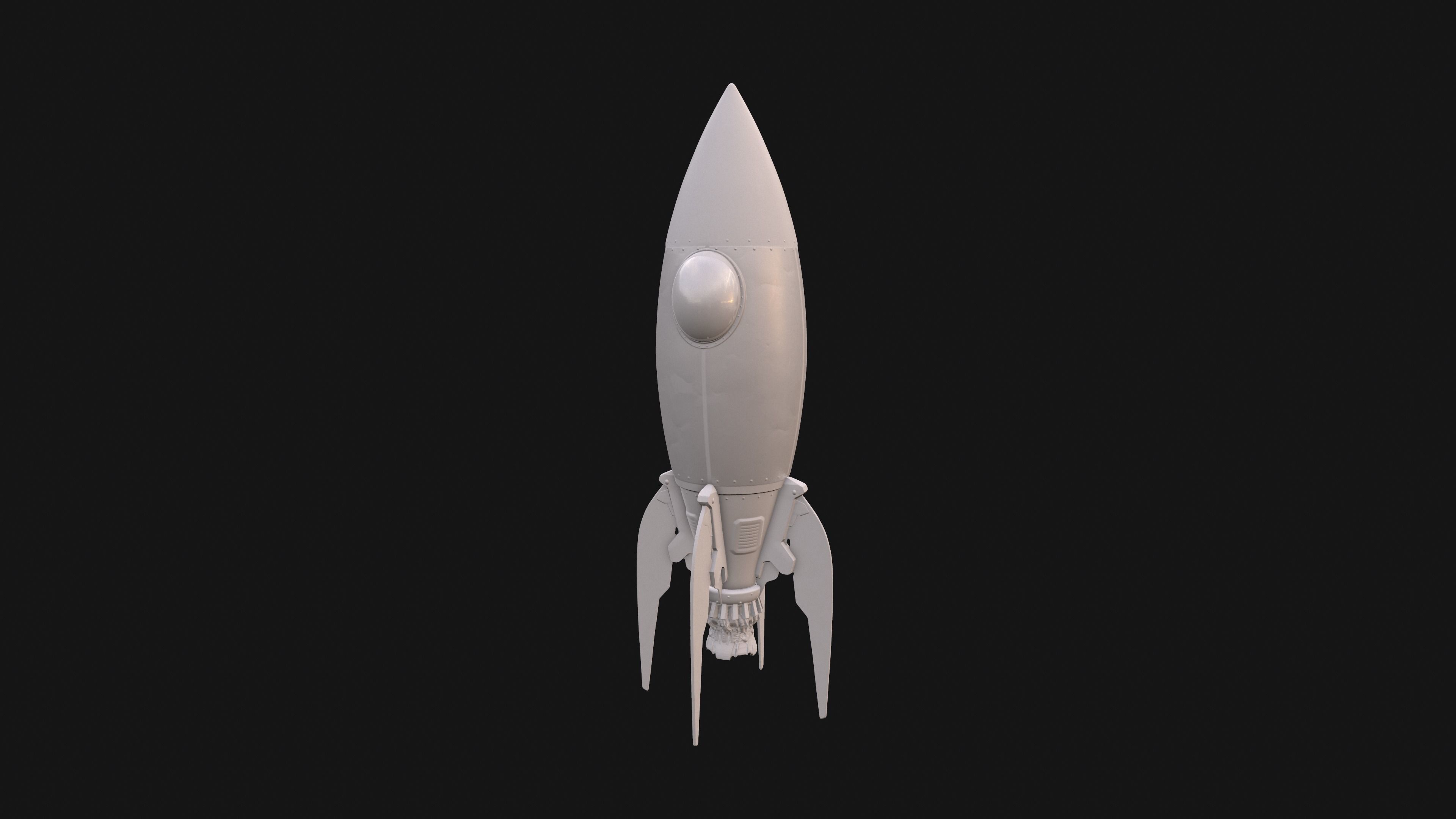 50s Stylized Vintage Spaceship 3D model | CGTrader