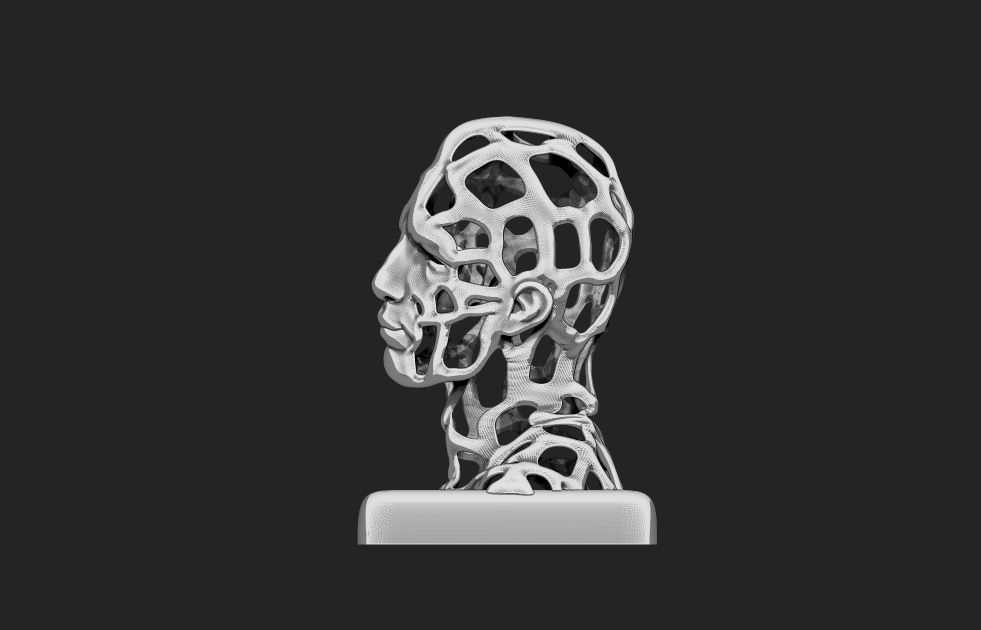 Man head sculpted 3D model 3D printable | CGTrader