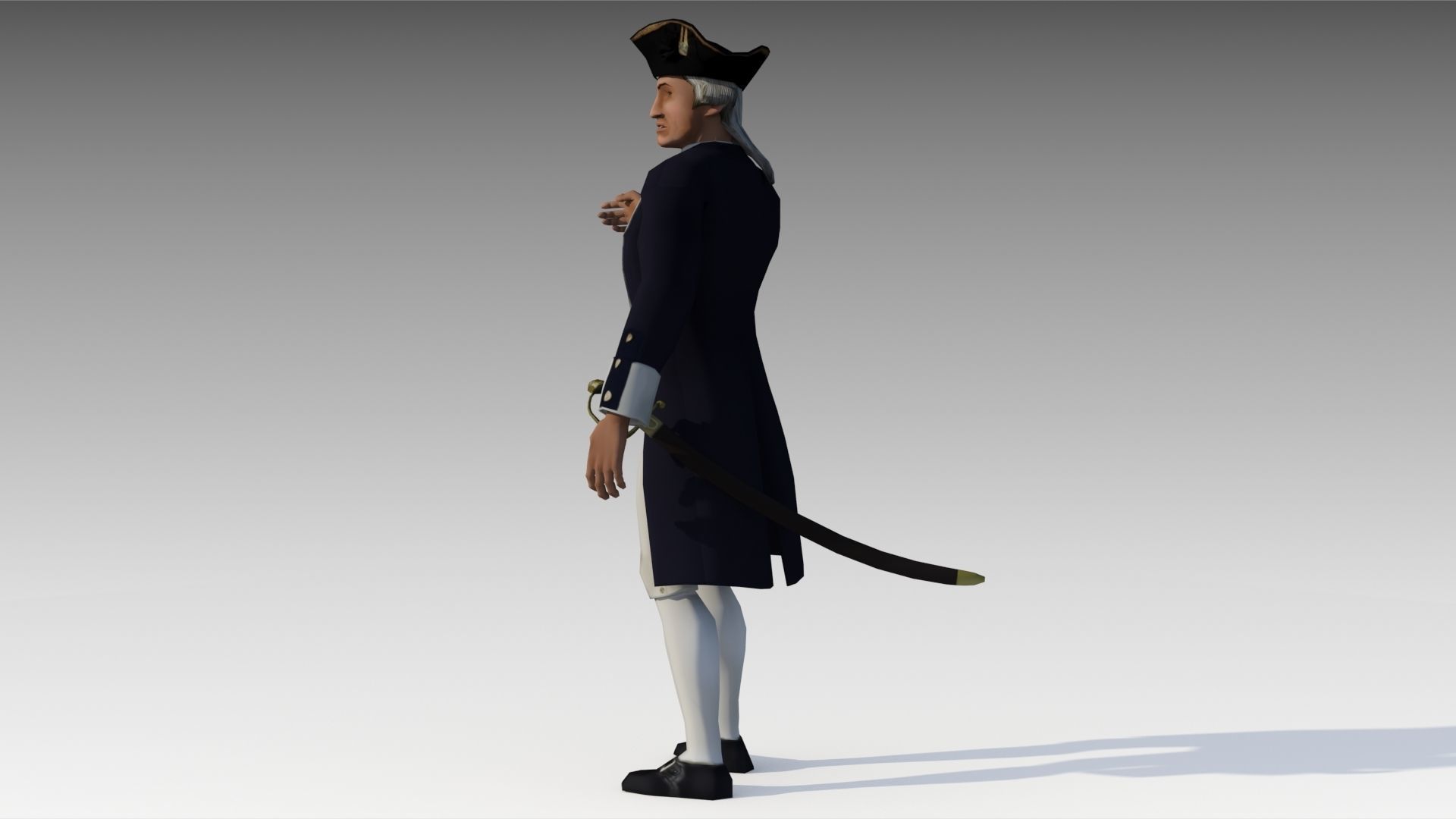3D model Captain Cook VR / AR / low-poly rigged animated | CGTrader