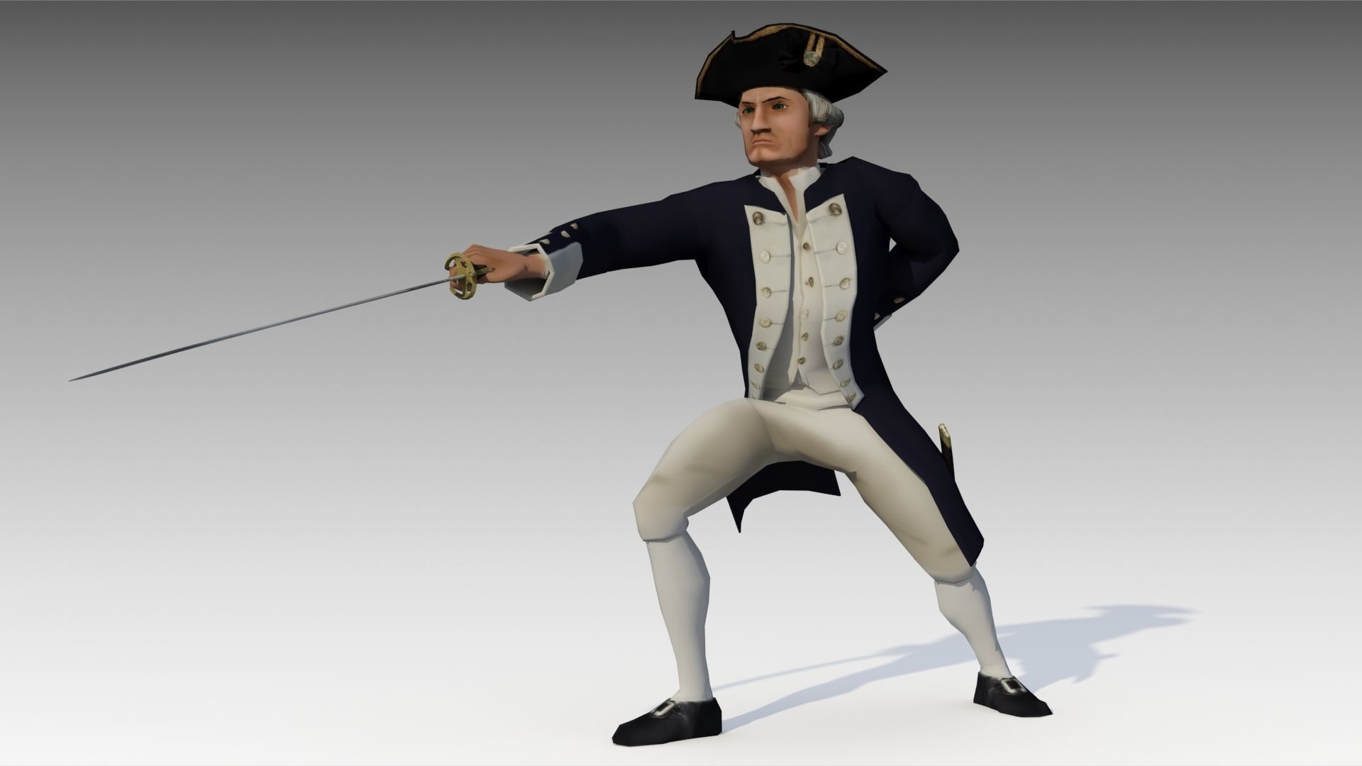 3D model Captain Cook VR / AR / low-poly rigged animated | CGTrader