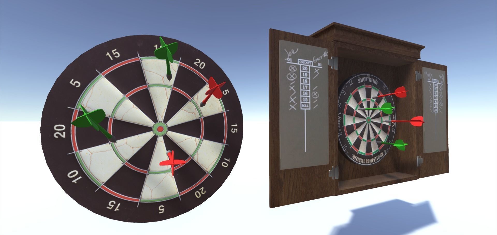 3D model Darts Boards VR / AR / low-poly | CGTrader