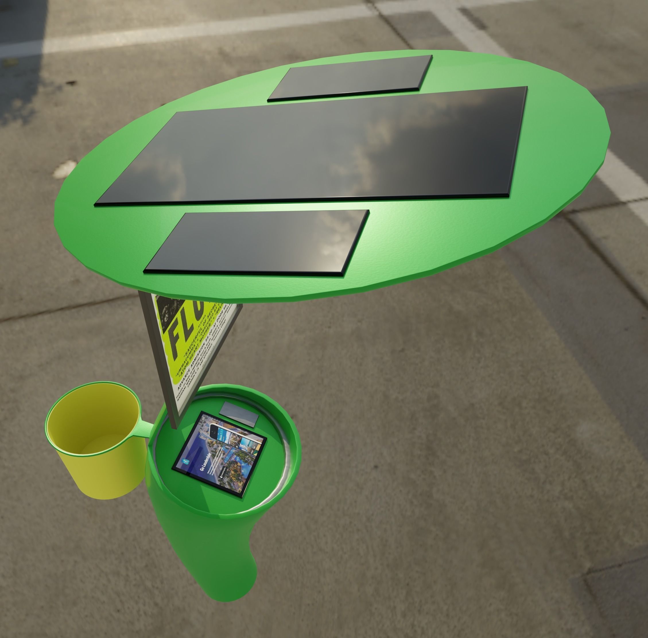 3D model Information Station - Kiosk VR / AR / low-poly | CGTrader