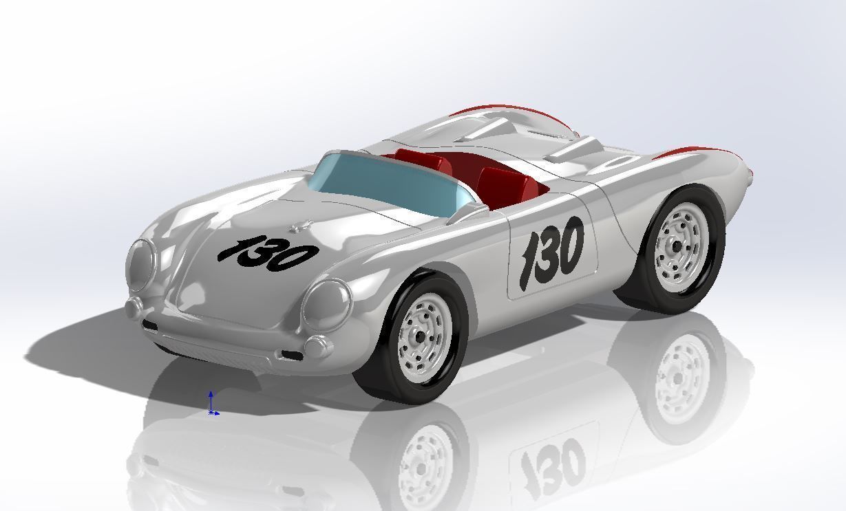 3D model of Porsche 550 Spyder 3D model 3D printable | CGTrader