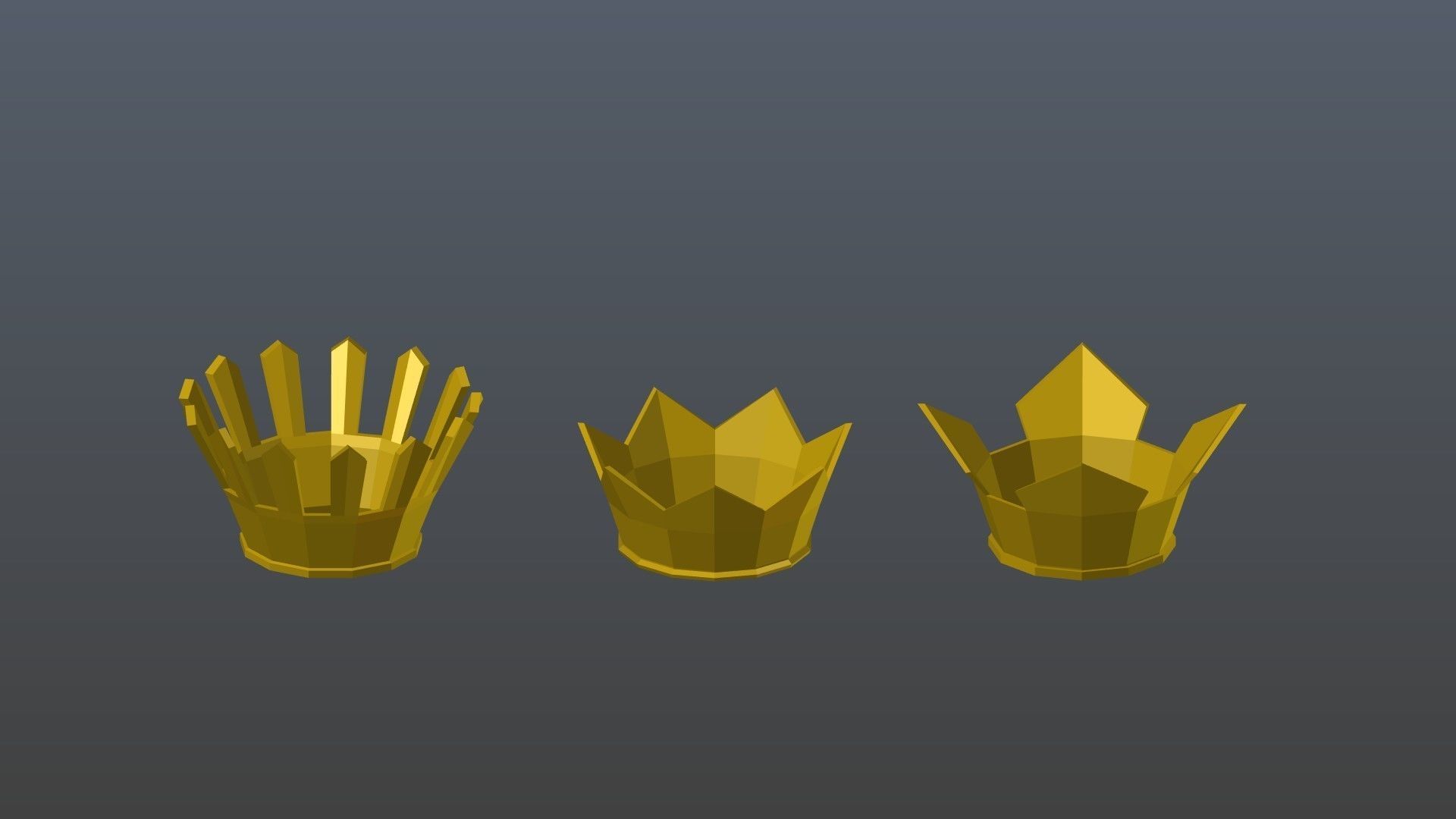 3D model Low poly crowns VR / AR / low-poly | CGTrader