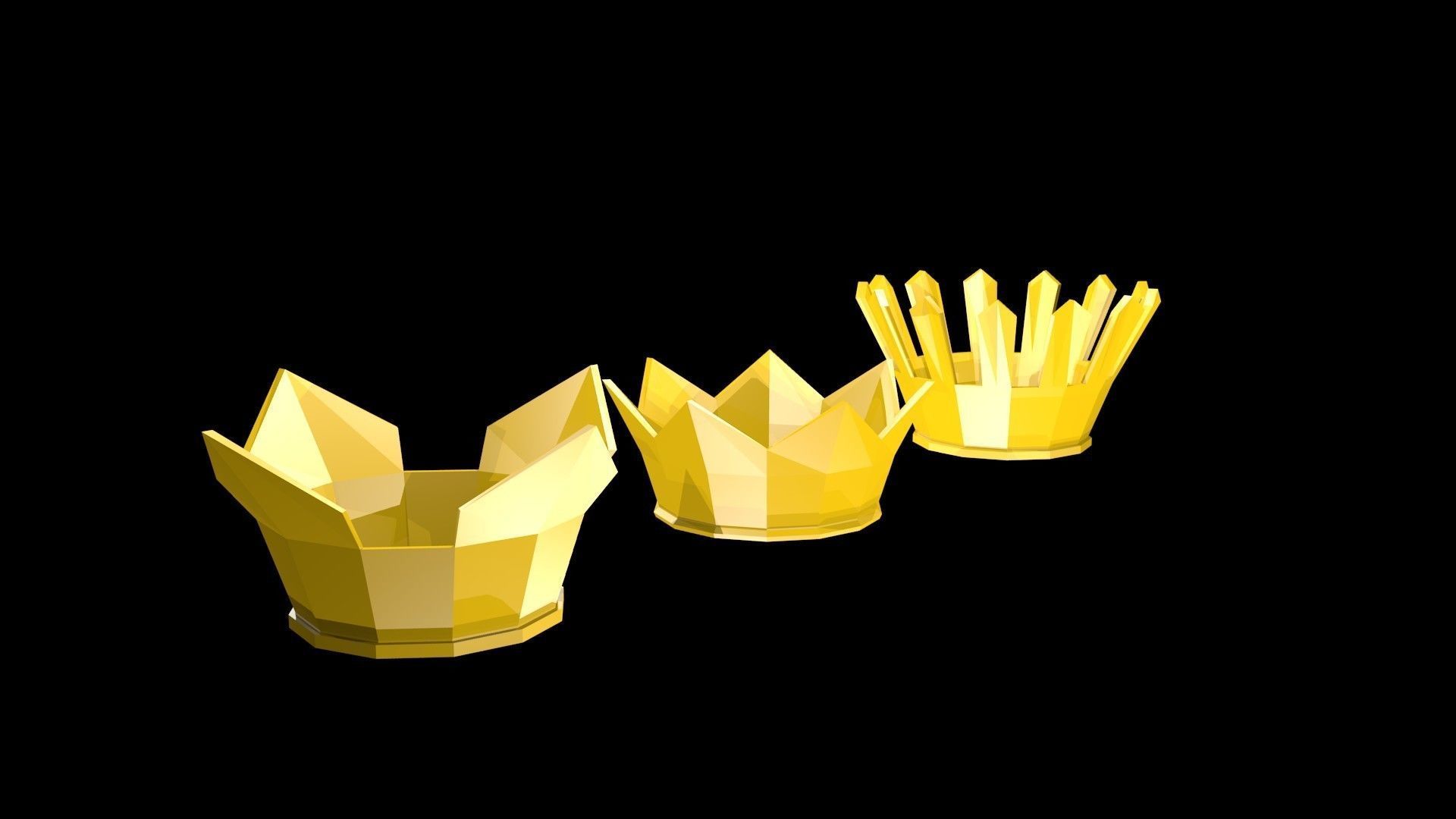 3D model Low poly crowns VR / AR / low-poly | CGTrader