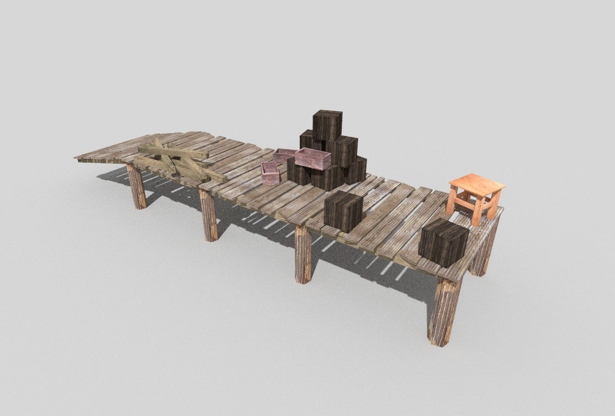 3D model lwo poly beach mole 1 VR / AR / low-poly | CGTrader