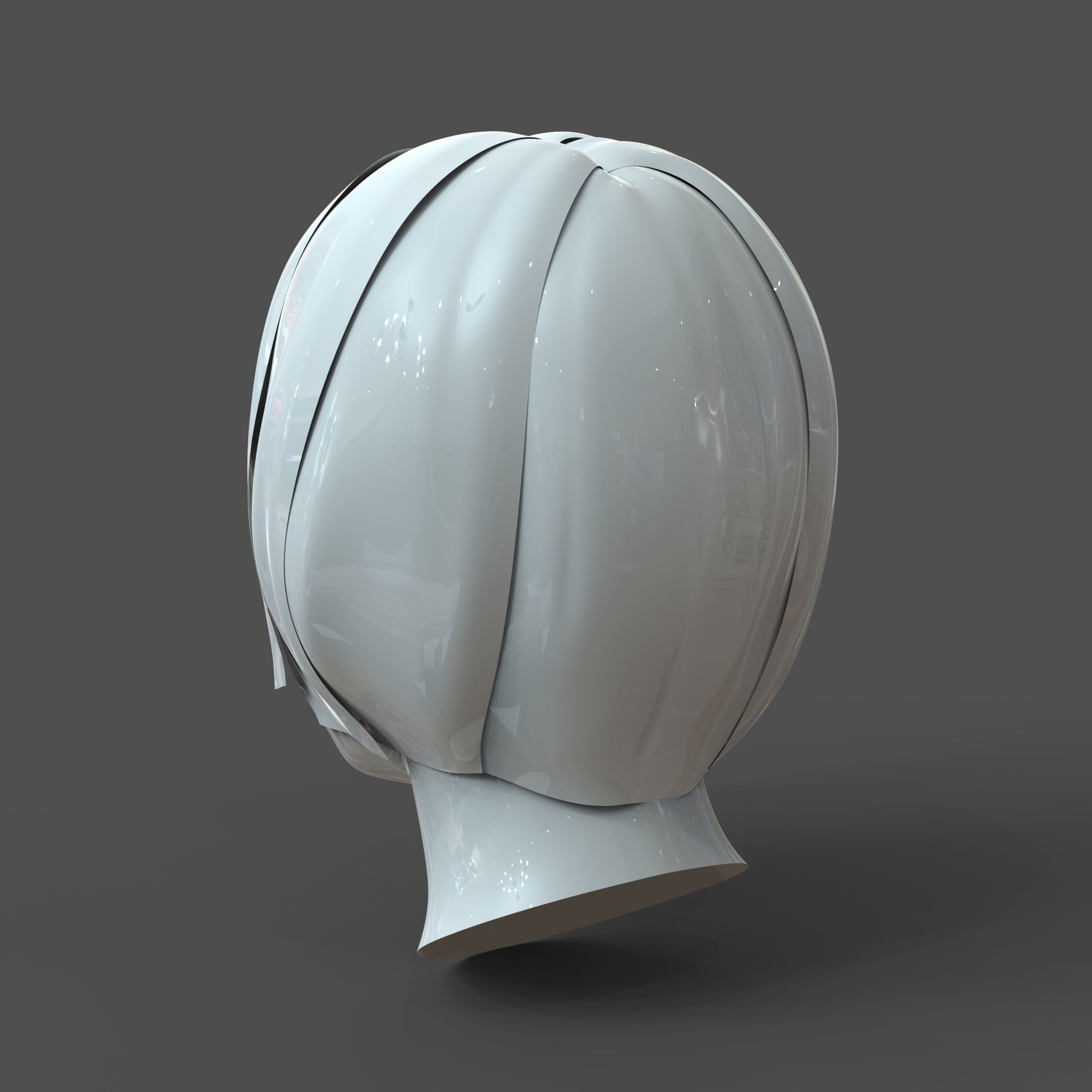 CAD-friendly Casual Woman Head Model F1P1D0V1head 3D model 3D model ...