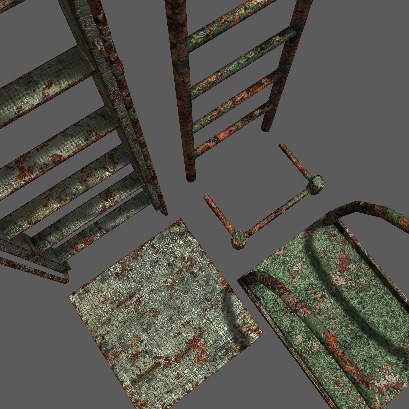 Rust ladders set free VR / AR / low-poly 3D model | CGTrader