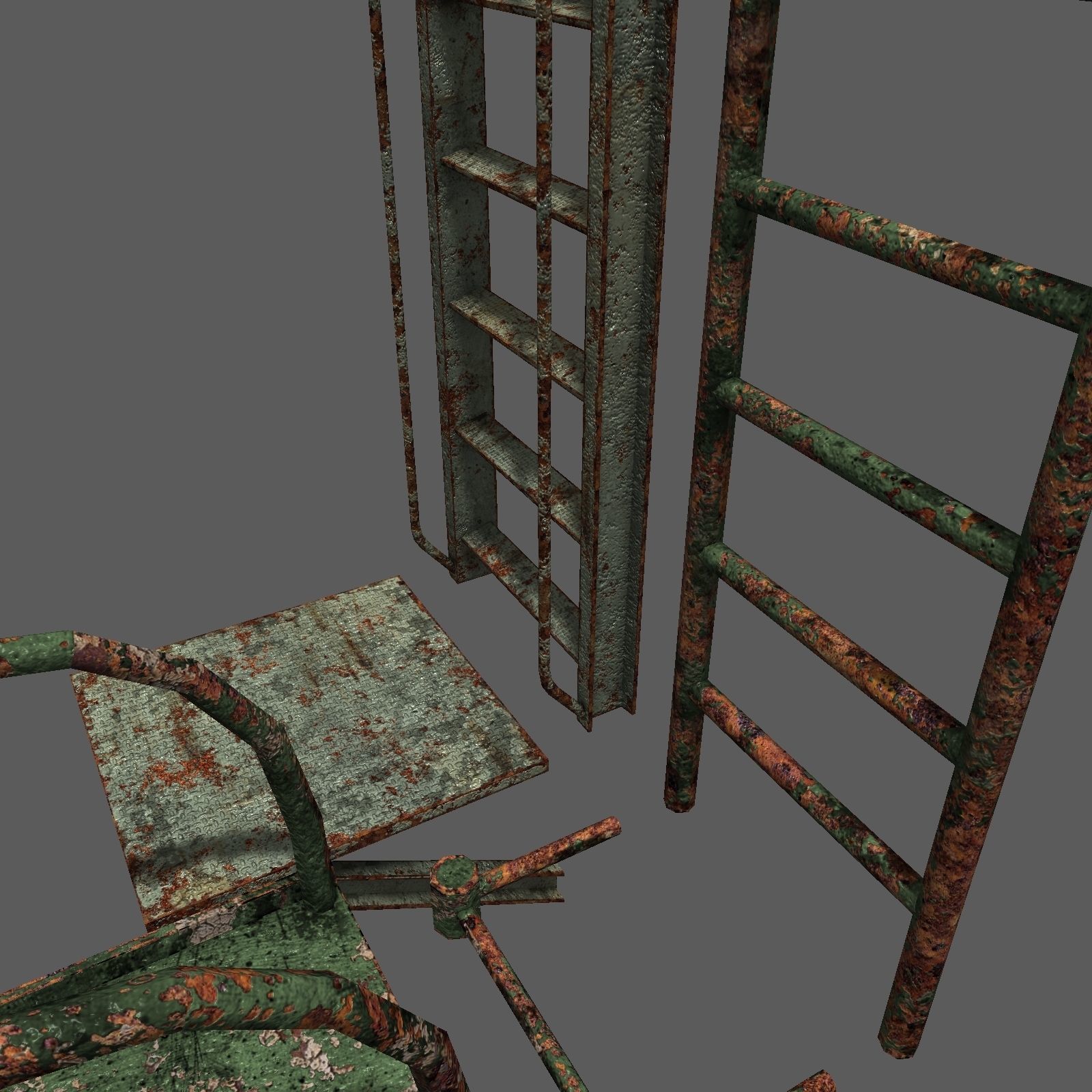 Rust ladders set free VR / AR / low-poly 3D model | CGTrader
