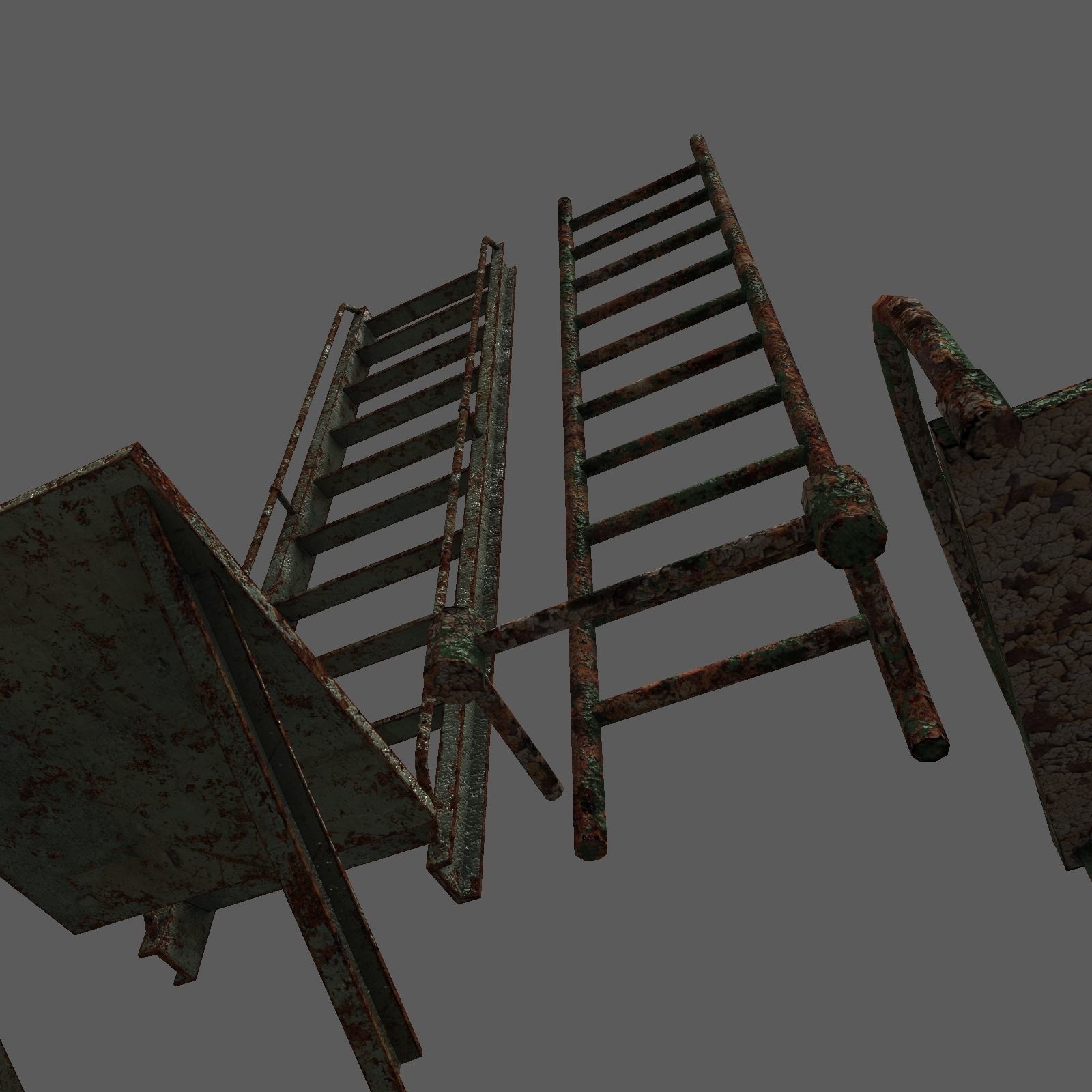 Rust ladders set free VR / AR / low-poly 3D model | CGTrader