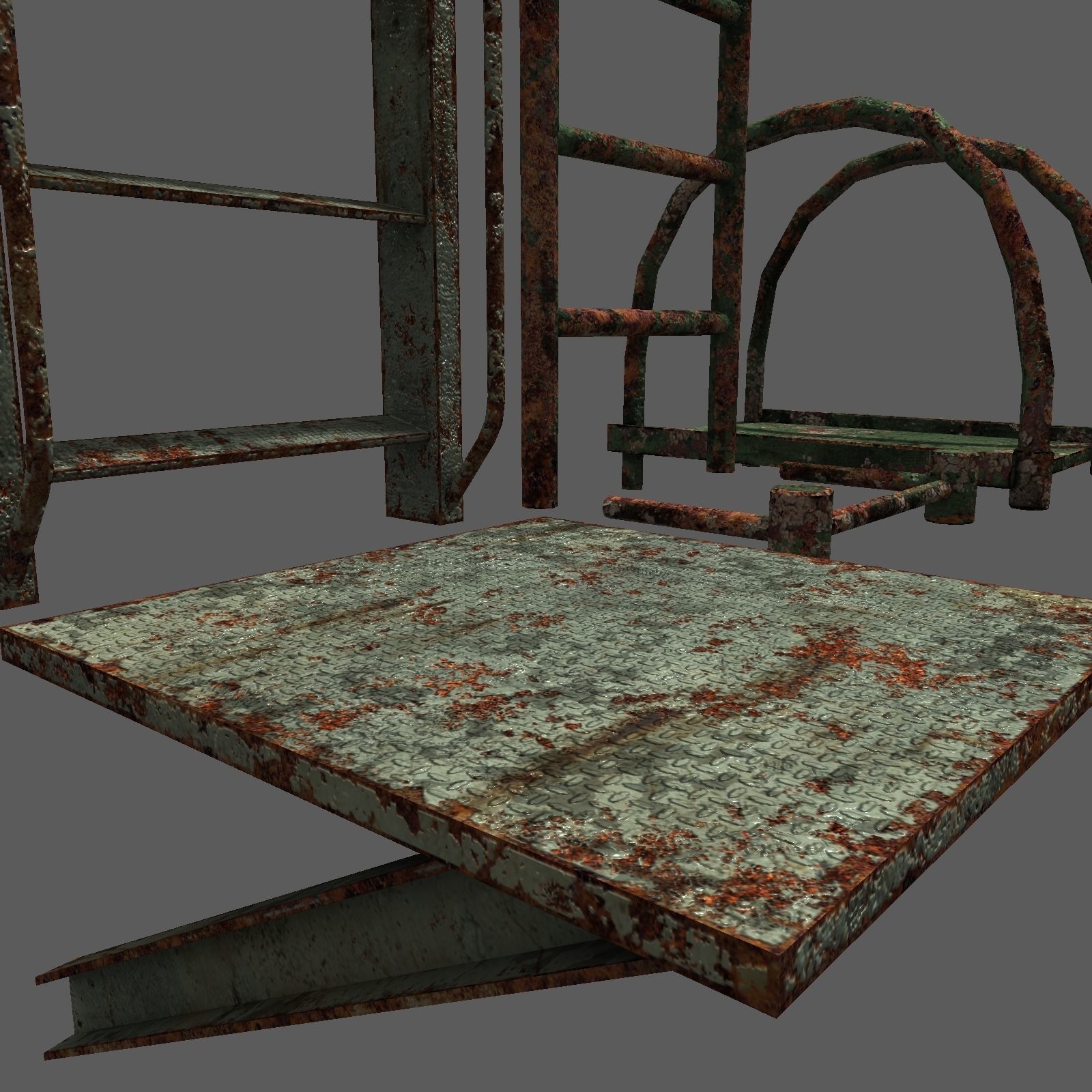 Rust ladders set free VR / AR / low-poly 3D model | CGTrader