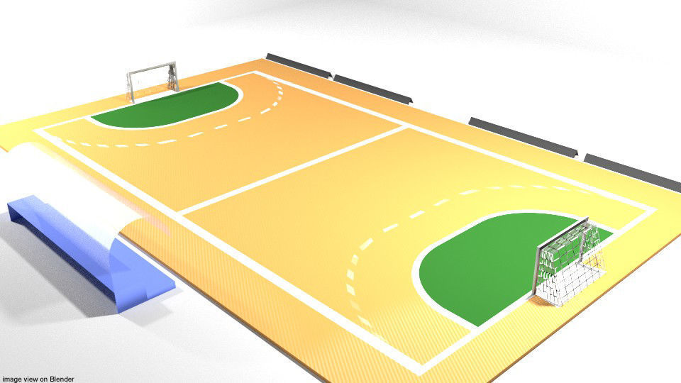 Game Court - Handball 3D model | CGTrader