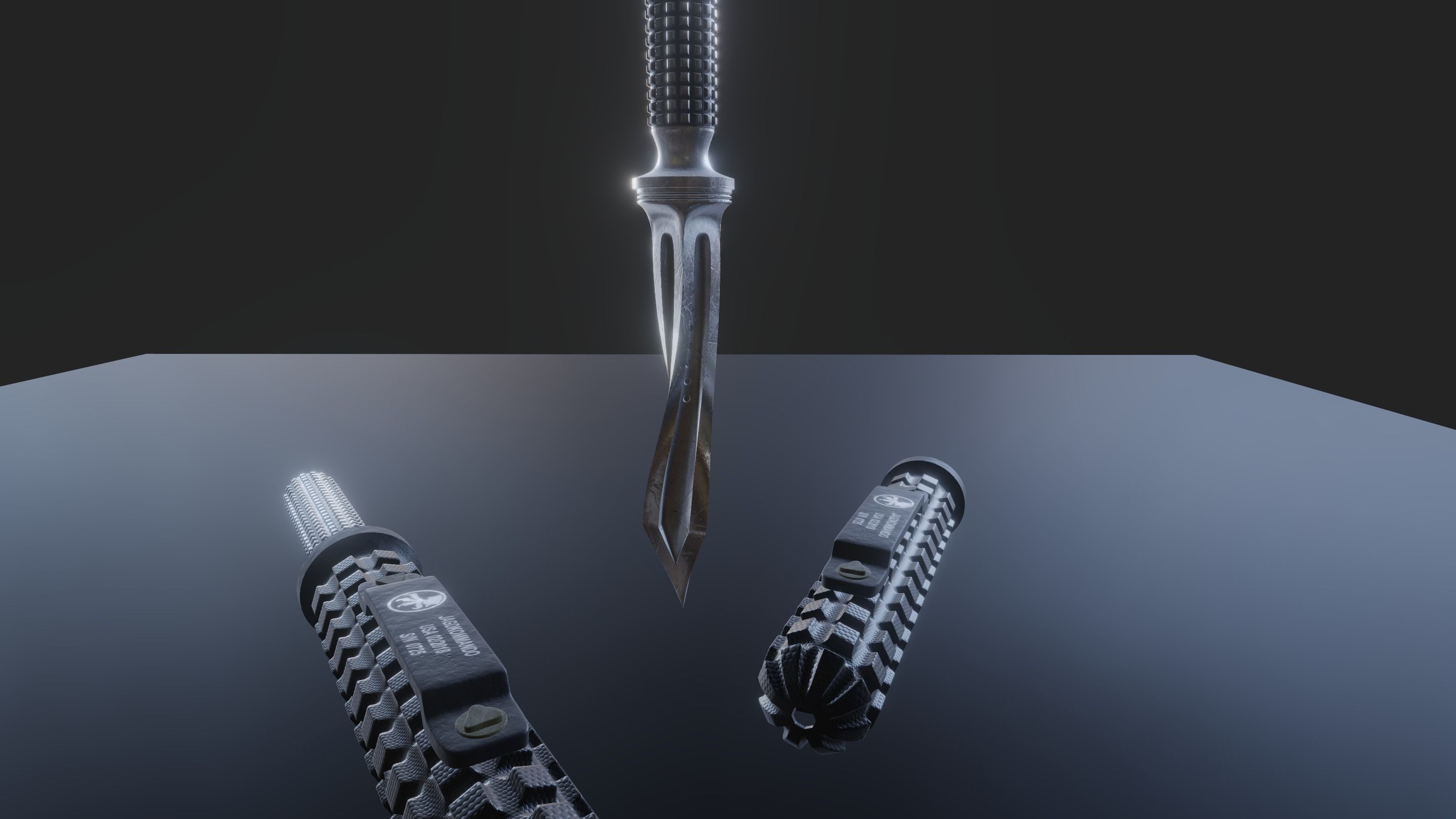 Microtech Jagdkommando Tri-Edge Dagger free 3D model | CGTrader