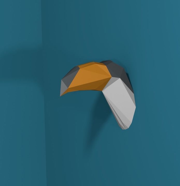 3D model Low Poly Toucan Trophy VR / AR / low-poly | CGTrader