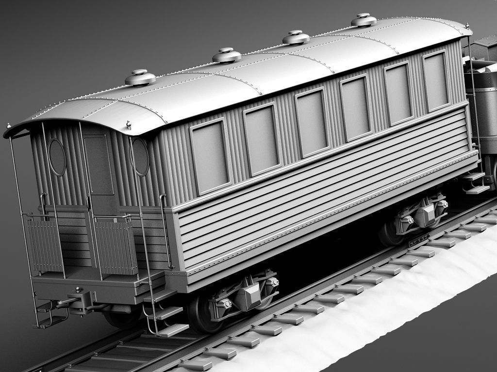 Jupiter Steam Train 1868 3D model | CGTrader
