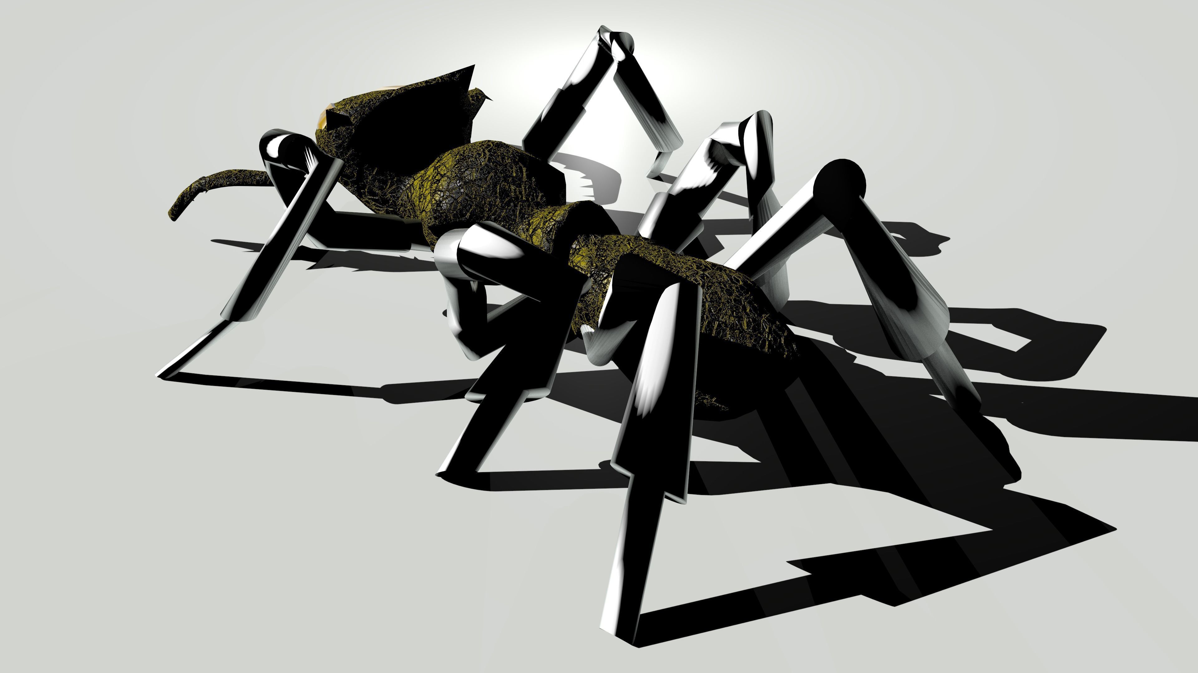 Electronic insect robot chrome leg free 3D model | CGTrader