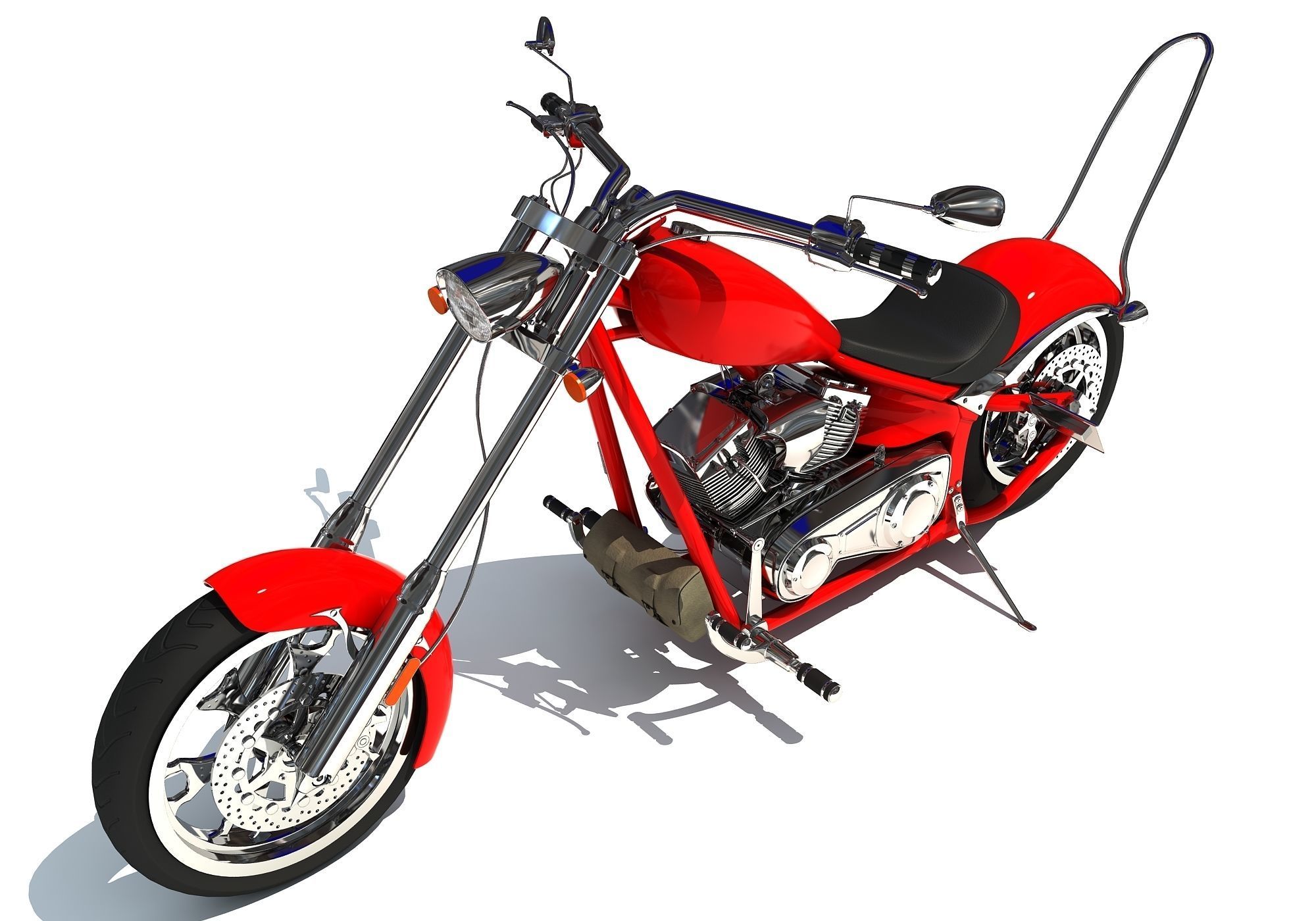 Custom Chopper Bike 3D model | CGTrader