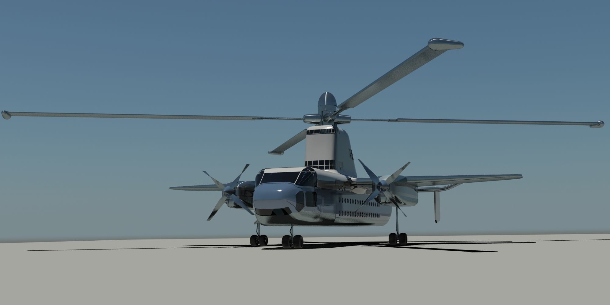 3D model Rotodyne 3D model helicopter VR / AR / low-poly | CGTrader