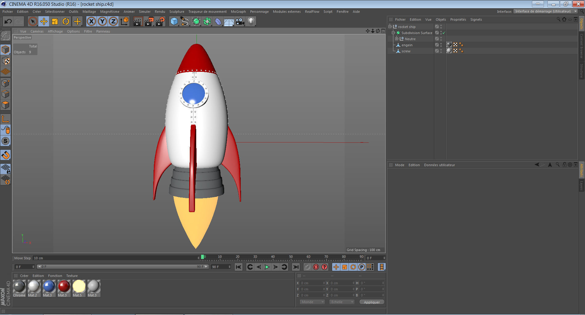 3D model Cartoon Rocket Ship V2 VR / AR / low-poly | CGTrader