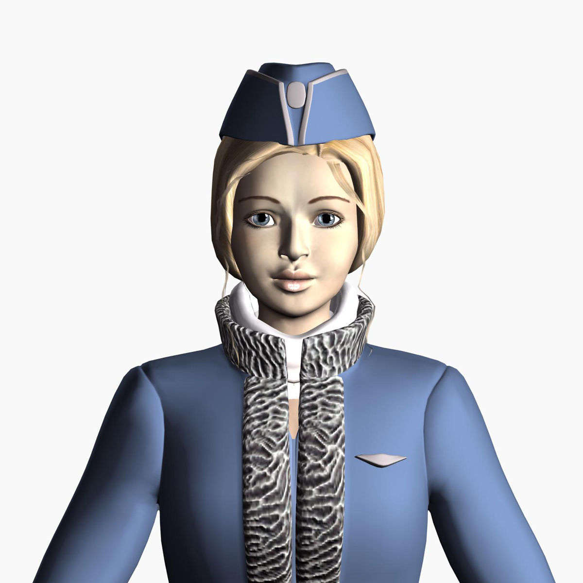 3D model Girl in uniform VR / AR / low-poly | CGTrader