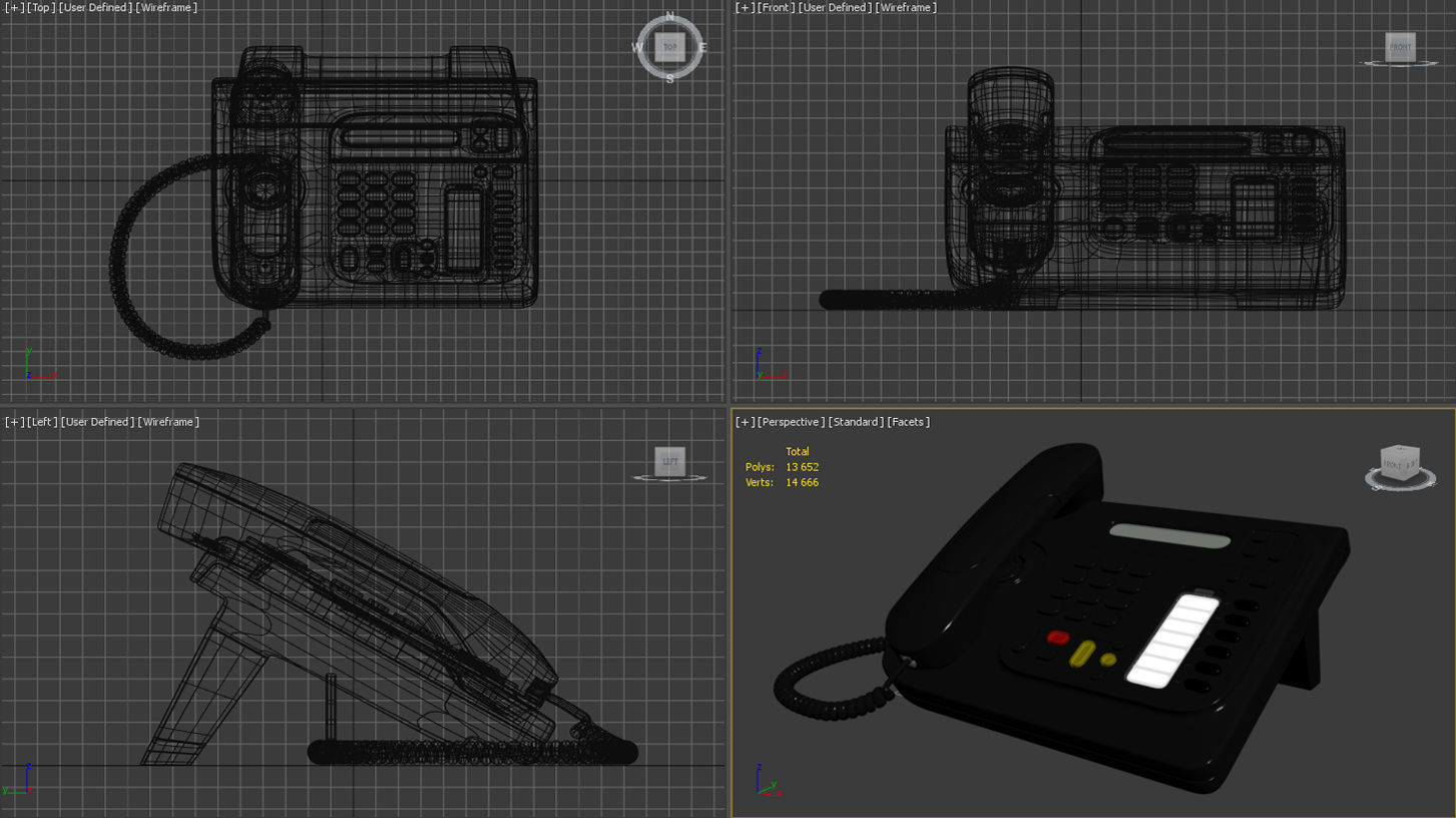 3D model Alcatel lucent 4018 ip phone VR / AR / low-poly | CGTrader