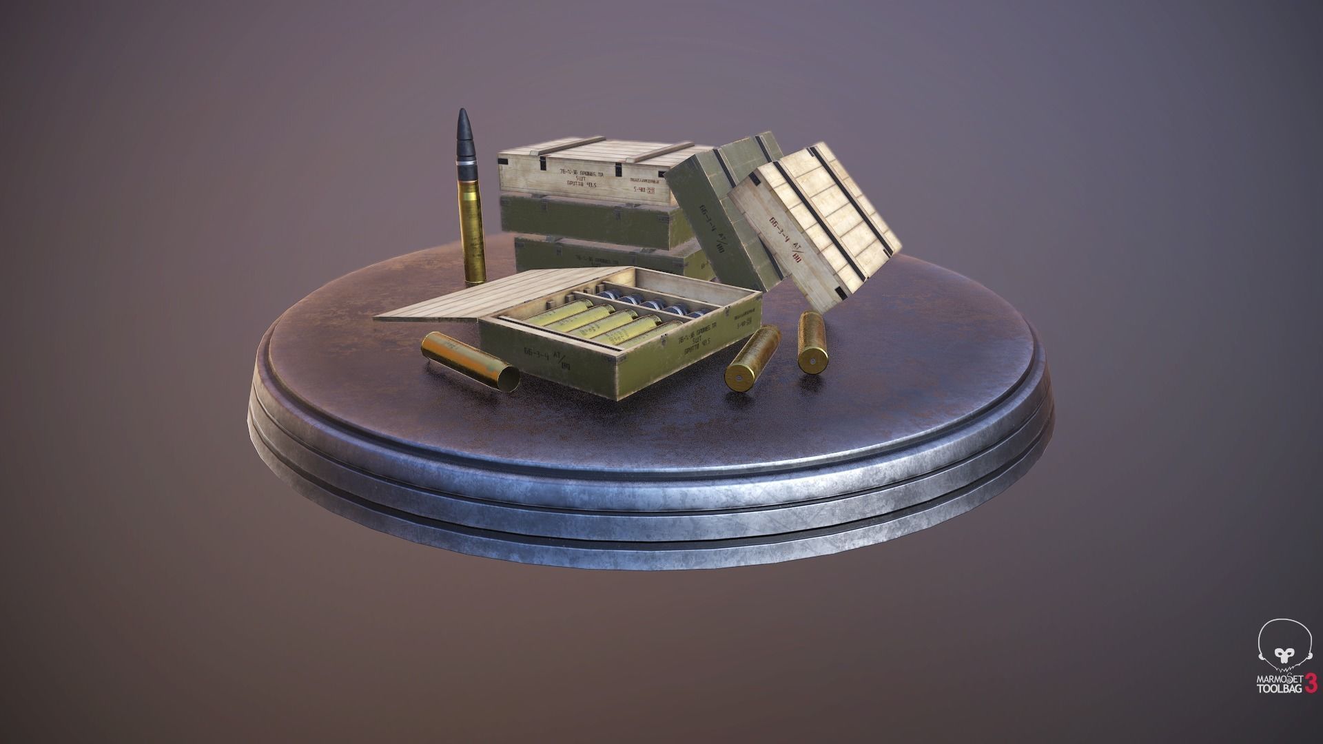 3D model Soviet 76-mm shells boxes low poly VR / AR / low-poly | CGTrader