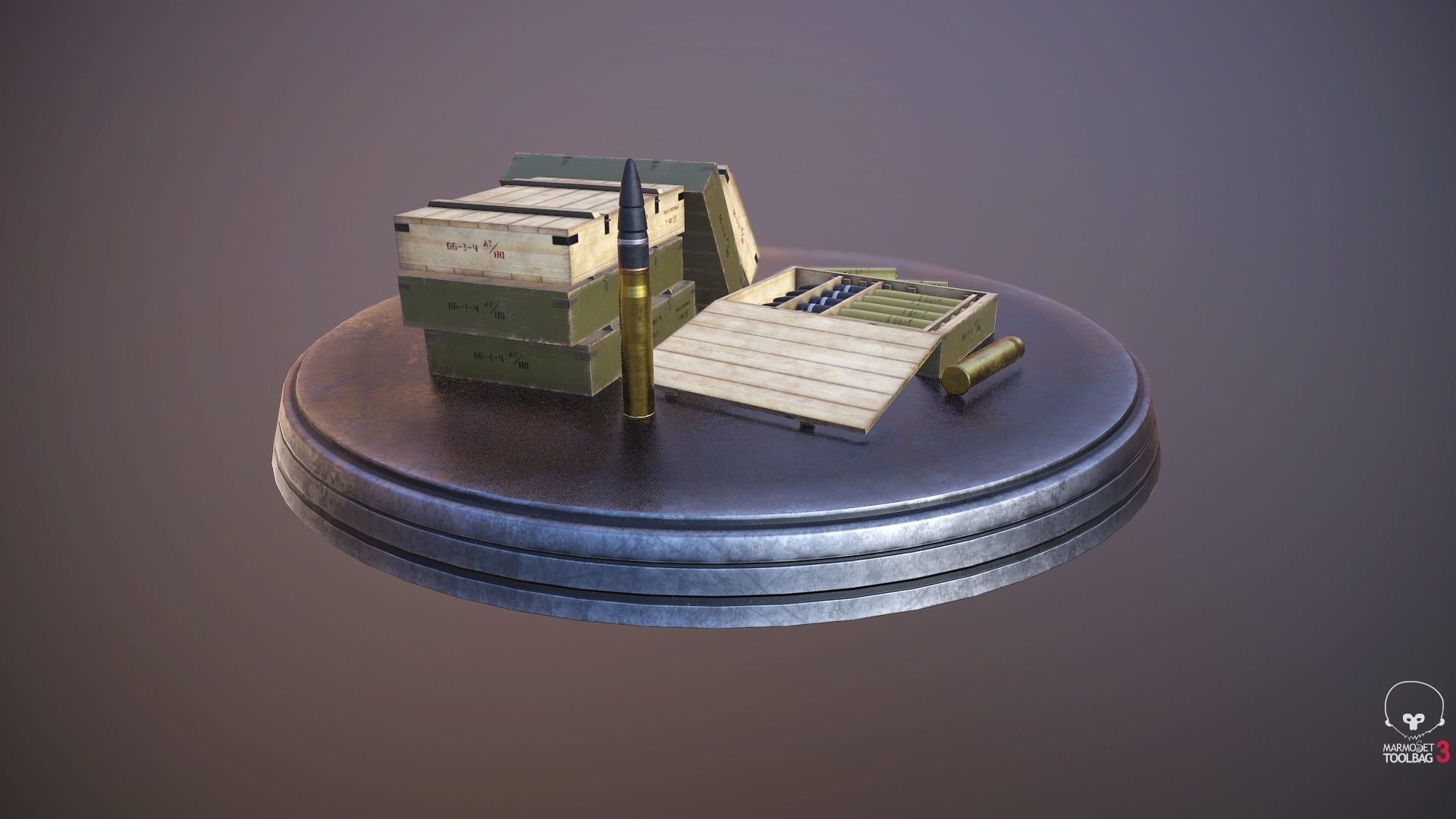 3D model Soviet 76-mm shells boxes low poly VR / AR / low-poly | CGTrader