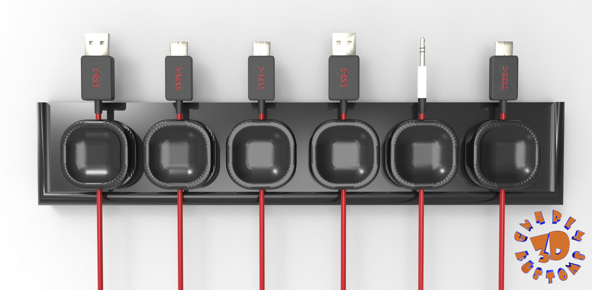 Magnetic Cable Management System 3D model 3D printable | CGTrader
