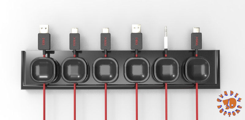 Magnetic Cable Management System 3D model 3D printable | CGTrader