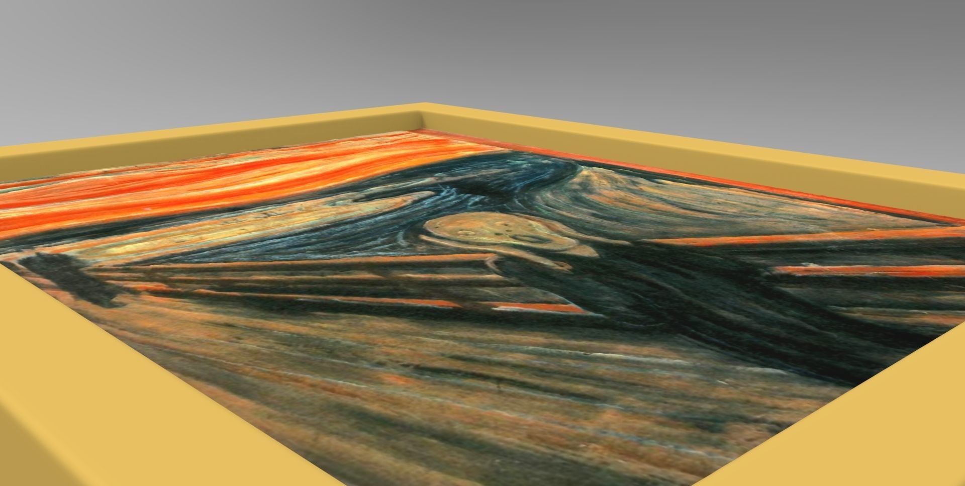 The Scream painting by Edvard Munch for 3D printing 3D model 3D ...
