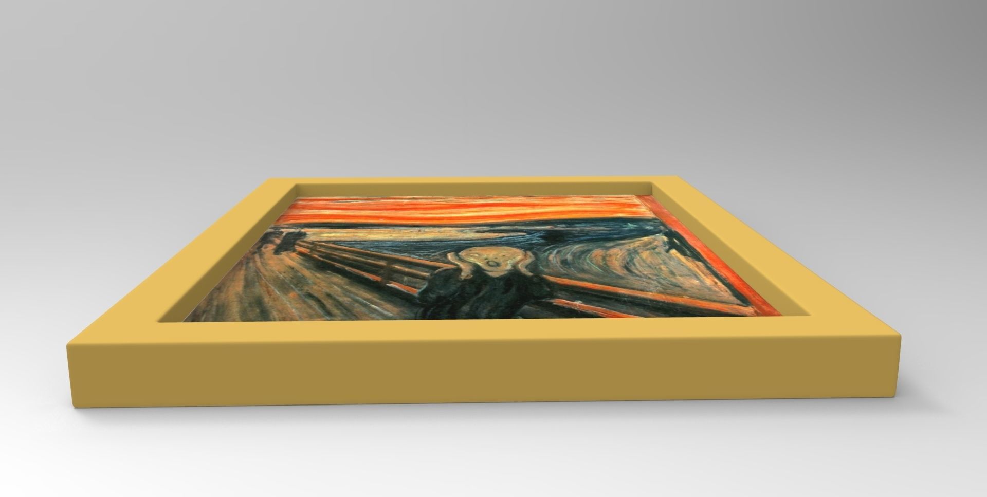 The Scream painting by Edvard Munch for 3D printing 3D model 3D ...