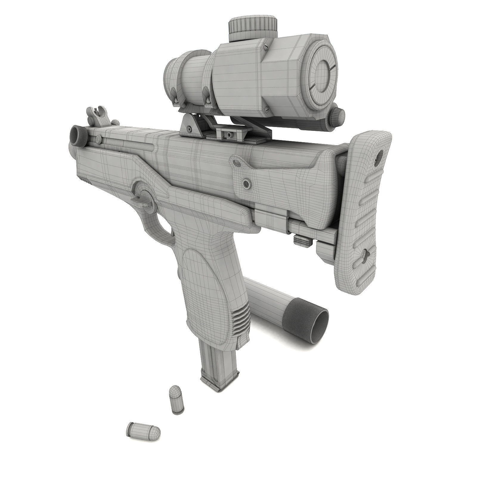 submachine gun AEK-919K Kashtan 3D model | CGTrader