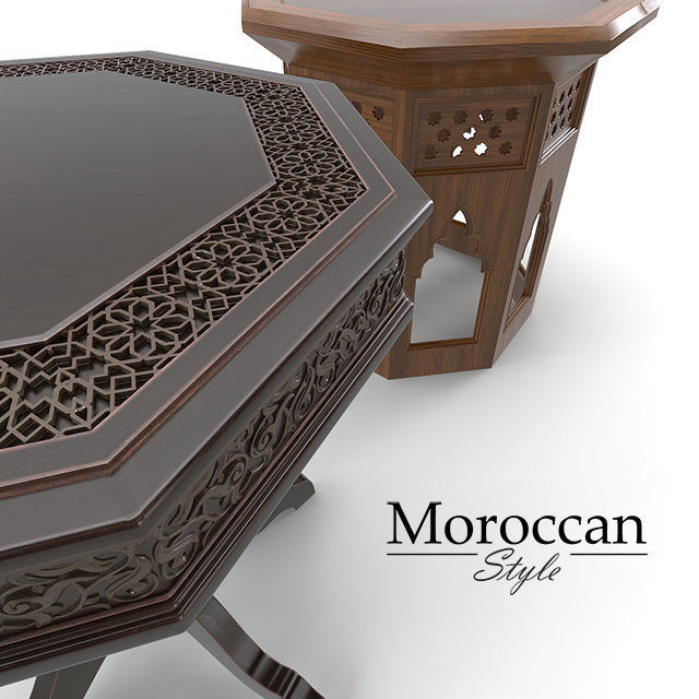 Moroccan tables 3D model | CGTrader