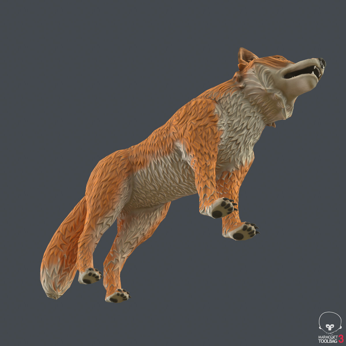 3D model Stylised fox VR / AR / low-poly | CGTrader