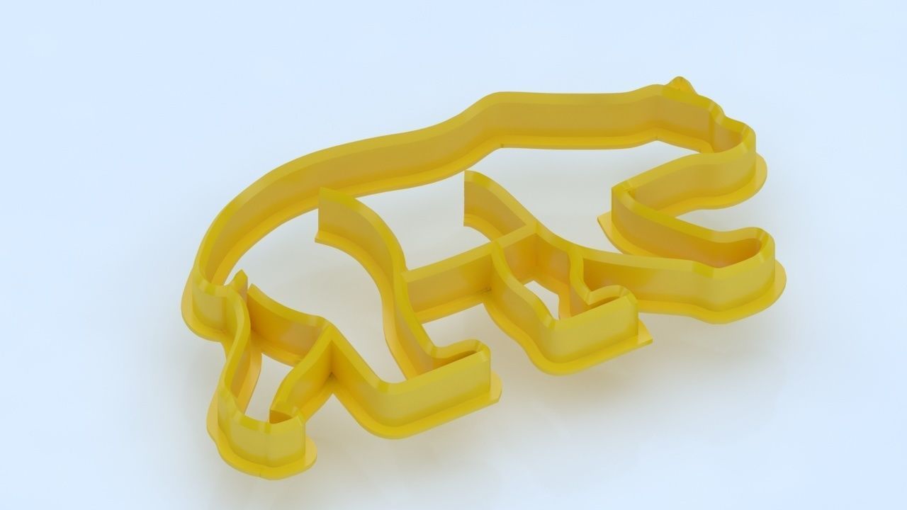 Cookie cutter - Bear free 3D model 3D printable | CGTrader