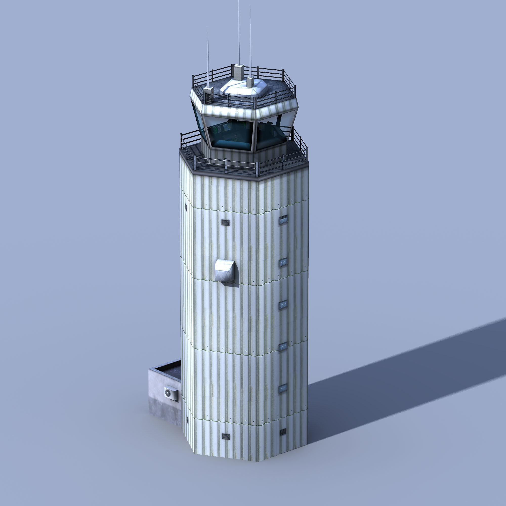 3D model ATC Tower - 6 Diffrent textures - Air Traffic Control Tower VR ...