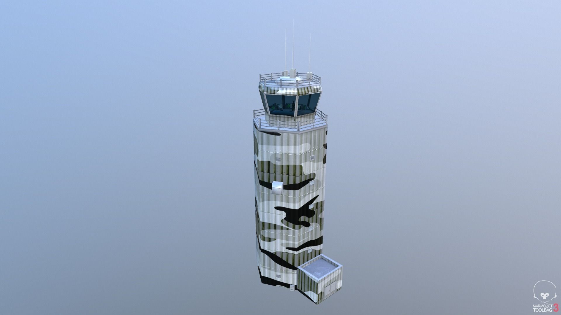 3D model ATC Tower - 6 Diffrent textures - Air Traffic Control Tower VR ...
