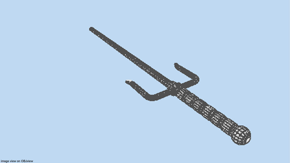 Short-handled Trident - Type 1 3D model | CGTrader